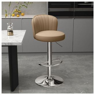 Generic Verstellbare Drehhocker, 2Er-Set, Moderne Barhocker mit Hoher R&uuml;ckenlehne Aus Leder, 60-80 cm Hoch, Ideal f&uuml;r K&uuml;cheninsel, Bar Oder Esszimmer