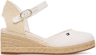Tommy Hilfiger Espadrilles Mid Wedge Espad Closed Toe FW0FW09233 &Eacute;cru