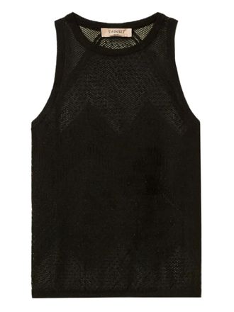 Twin-Set débardeur en résille - Noir