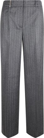 PESERICO Femme, Pantalons, Gris, Taille: 42 FR Wide Pantalons