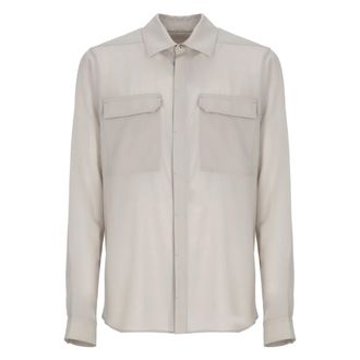 Rick Owens Homme, Chemises, Beige, Taille: L Chemise de travail