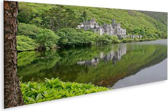 Islandburner Bild auf Leinwand Kylemore Abbey Burg Galway Irland Bilder Wandbilder Poster AEBE-Pano