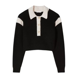 Patrizia Pepe Femme, Pulls, Noir, Taille: 38 FR Racing Sweater