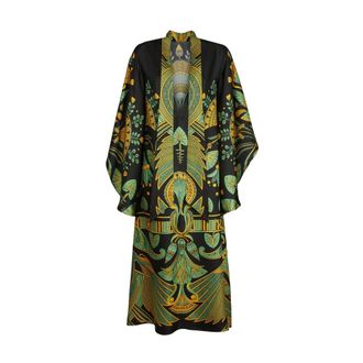 La DoubleJ Opulent Nile Seiden-Midikleid - - Dresses - Damen - Mehrfarbig - L