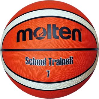 Molten SchoolTraineR Basketball, Orange/Ivory, 6
