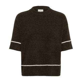 Kaffe Rundhals-Strickpullover - - Knitwear - Damen - Braun - XL