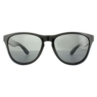 Polaroid Rectangle Mens Shiny Black Grey Polarisierte Sonnenbrille