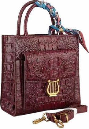 Generic Sac cabas pour femme en cuir dalligator v&eacute;ritable, petit sac &agrave; bandouli&egrave;re, mini sac &agrave; main pour femme