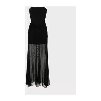 DAVID KOMA Schwarzes tr&auml;gerloses Maxikleid - - Dresses - Damen - Schwarzk - S