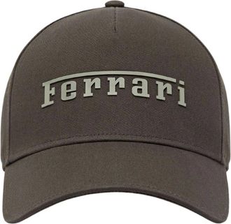 Ferrari Casquette de baseball en serg&eacute; de coton - Homme - Accessoires - Brun - Taille: ONE Size