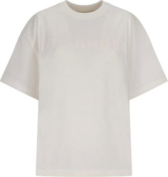 Jil Sander Femme, Tops, Blanc, Taille: 36 FR Logo T-Shirt