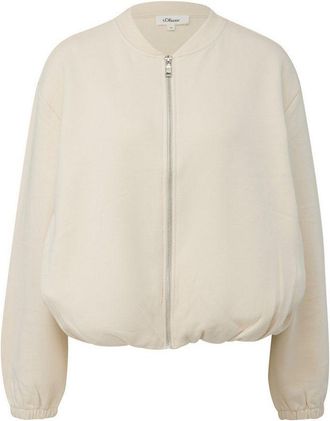 s.Oliver Sweatjacke Sweatshirt Jacke Sweat-Blouson mit Gummib&uuml;ndchen