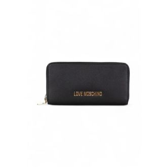 Love Moschino Rei&szlig;verschluss-Geldb&ouml;rse mit Lettering-Logo - - Accessories - Damen - Schwarzk - ONE SIZE