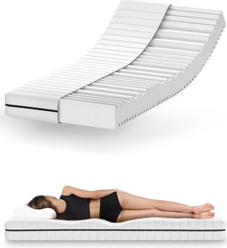 Mister Sandman Matratze, Höhe 18 cm Kaltschaummatratze, Orthopädische 7 Liegezonen Bequeme Rollmatratze für alle Schlafpositionen mit Matratzenbezug Waschbar (100x19