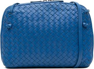 Bottega Veneta sac à bandoulière Intrecciato Nodini en cuir Nappa (2012-2025) - Bleu