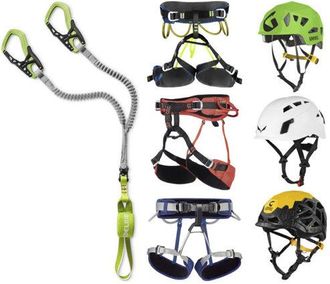 Edelrid Set bestehend aus Klettersteigset Cable Comfort + Gurt und Helm Ihrer Wahl