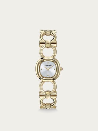Ferragamo Damen Double Gancini Uhr Gold