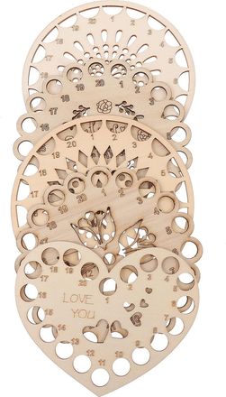 IFUNDOM 5 St&uuml;ck Holz Stickgarn Organizer Runde Garnwickelplatte f&uuml;r Kreuzstich Kompakter N&auml;hgarnst&auml;nder Zur Fadenaufbewahrung und N&auml;hzubeh&ouml;r