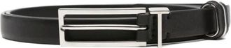 Tom Ford Homme, Accessoires, Noir, Taille: 90 CM Ceinture en Cuir avec Boucle Métallique