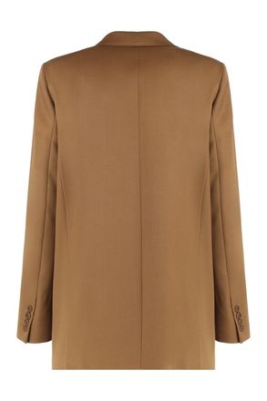 Max Mara Womens Double-Breasted Blazer Farad Tan Virgin Wool Blazers Jacket