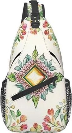 Generic Sac &agrave; dos &agrave; bandouli&egrave;re vintage pour homme Motif fleurs