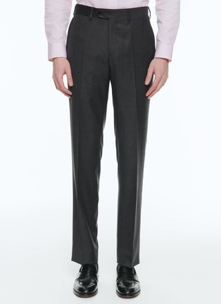 Fursac Pantalon en laine fil-&agrave;-fil gris anthracite - Taille 47 - Homme