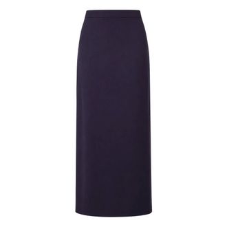 Liviana Conti Jupe Longue en Cr&ecirc;pe Op&eacute;r&eacute; - Femme - Jupes - Bleu - Taille: 40 FR