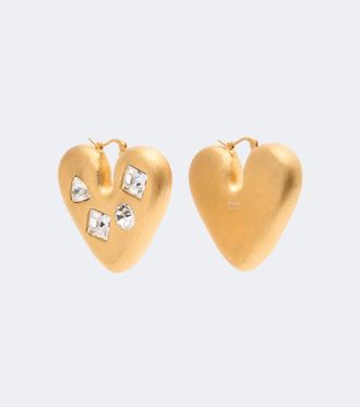 Jacquemus Ohrringe Coeur mit Kristallen