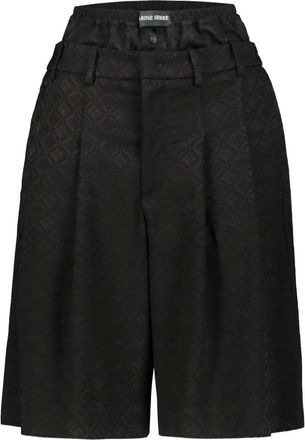 Marine Serre short Moon Diamond en jacquard - Noir