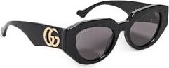 Gucci Lunettes pour femme, Noir-noir-gris, 51