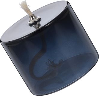 BESPORTBLE Glas Öllampe mit Baumwolldocht Mittelgroßer Öllampenhalter Dekorative Petroleumlampe für Innenräume Stilvolle Tischdekoration für Zuhause und Veransta