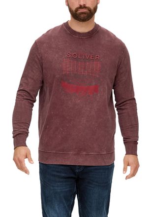 s.Oliver Big Size Herren Sweatshirt mit Frontprint Lilac, 4XL