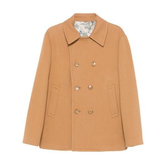 Etro Wollmischmantel mit doppelreihiger Knopfleiste - - Jackets - Herren - Braun - XL