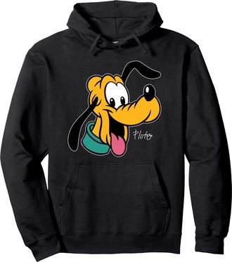 Disney Pluto Big Face Retro Character Trip Matching Pullover Hoodie