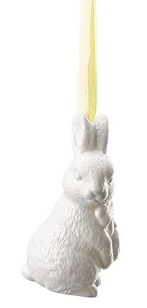 Hutschenreuther Osteranhänger Weiß Hase stehend, Ø 3,5 cm - h 7,0 cm