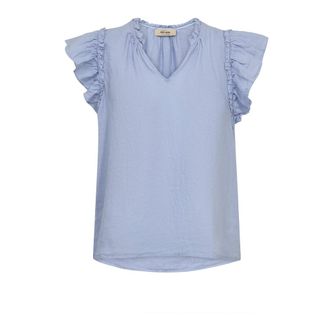 Mos Mosh MOS Mosh, Femme, Blouses et Chemises, Bleu, Taille: 44 FR Sina Lace Blouse