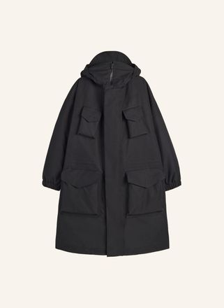 Yohji Yamamoto Y-3 Gtx Gepolsterter Kapuzenmantel schwarz