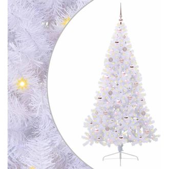 vidaXL K&uuml;nstlicher Weihnachtsbaum Wei&szlig; 180 cm PVC und Stahl vidaXL