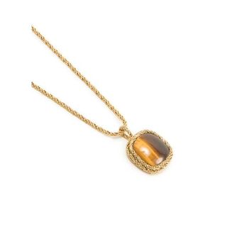 Aur&eacute;lie Bidermann Sautoir Miki oeil de tigre