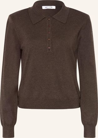 Co'Couture Cocouture Strick-Poloshirt braun
