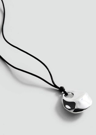 Mango Collier avec pendentif m&eacute;tallique argent - Femme - Taille unique - MANGO