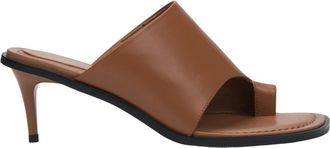 Estro & Luminara Femme, Chaussures, Brun, Taille: 38 EU Mules Stiletto en Cuir avec Anneau dOrteil