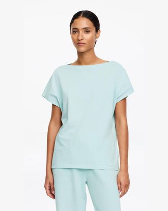 Arket Oberteil Mit Fl&uuml;gel&auml;rmeln -T&uuml;rkis