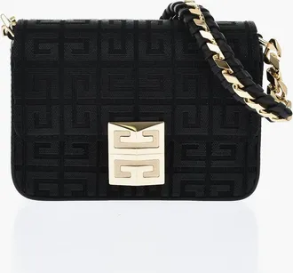 Givenchy Mini-Tasche aus Baumwolle mit Allover-Monogramm und Kette in Goldoptik Givenchy