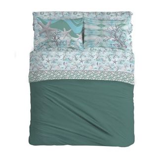 Pensieri delicati Bettwäsche-Set für Doppelbett, 100% Baumwolle, Bettwäsche-Set für Doppelbetten, 180 x 200 cm, inklusive Spannbettlaken, Bettbezug und 2 Kissenbezügen,