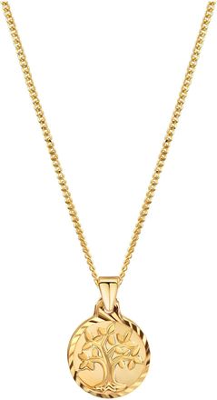 Fascination by Ellen K Halskette Gold 333 mit Lebensbaum Motiv 42/42cm lang