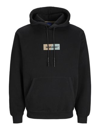Jack & Jones JACK&JONES Herren JORBRONX Rectangle Sweat Hood Kapuzenpullover, Black, XL