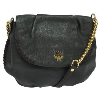 MCM Pre-owned Cuir sacs-ports-paule - Femme - Pre-owned - Gris - Taille: ONE Size