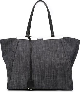 Fendi Shopper - Denim 3Jours Tote - Gr. unisize - in Schwarz - f&uuml;r Damen