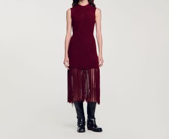 Sandro Robe en maille velours